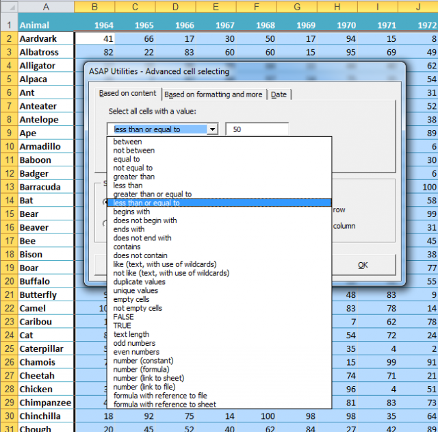 Tip: Select cells automatically based on their contents, formatting ...