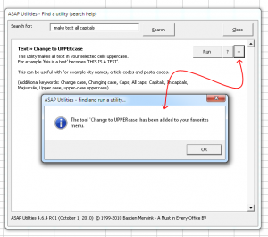 Quickly add a tool to your favorites menu - ASAP Utilities Blog
