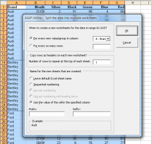 An easy way to split sheets - ASAP Utilities Blog
