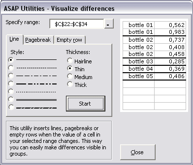 Insert empty rows between groups - ASAP Utilities Blog