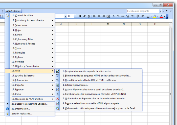 “Web” utilities - ASAP Utilities, descripción de sus herramientas de ...