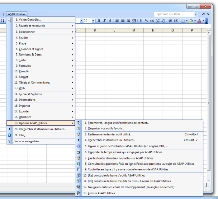 “Options ASAP Utilities” utilities - ASAP Utilities, description de ses ...