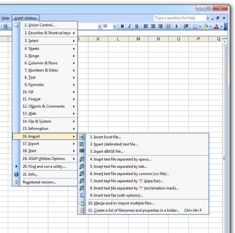 ASAP Utilities for Excel - “Import” utilities - ASAP Utilities ... ASAP Utilities for Excel - “Import” utilities - ASAP Utilities ...