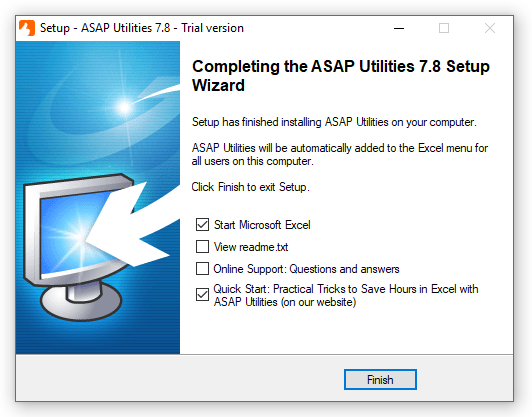 ASAP Utilities for Excel - Detailed step by step installation