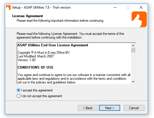ASAP Utilities for Excel - Detailed step by step installation