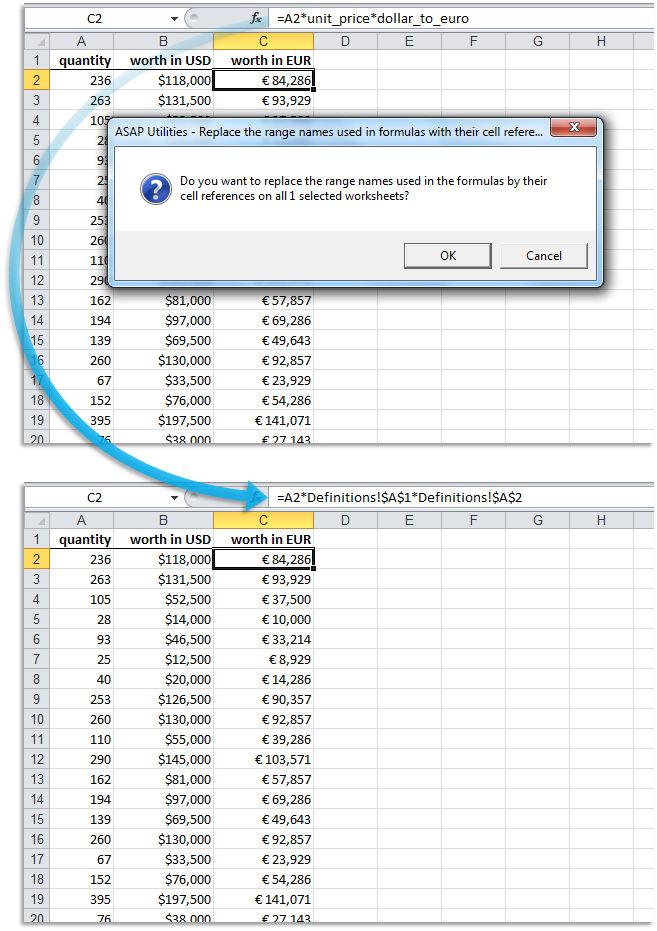 Excel Formula Sheet Name Reference