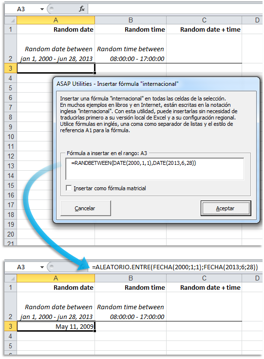 Insertar fórmula "internacional"... | Funcionalidades extra para Excel