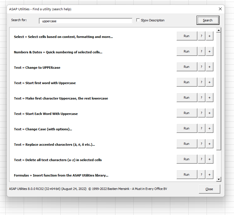 ASAP Utilities For Excel Changes In Version 8 0 2 November 10 2022 ions And Answers