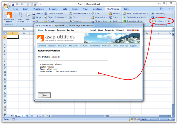 ASAP Utilities Excel add in free MS Excel software tools. Add ins for Microsoft Excel 365, 2019 ...